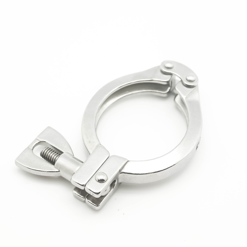 Stainless steel 304 single pin heavy duty tri clamp with wing nut ...